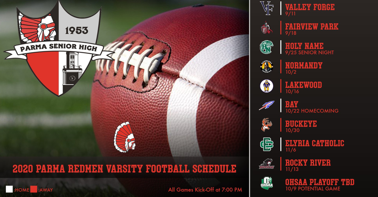 Parma Senior - Team Home Parma Senior Redmen Sports