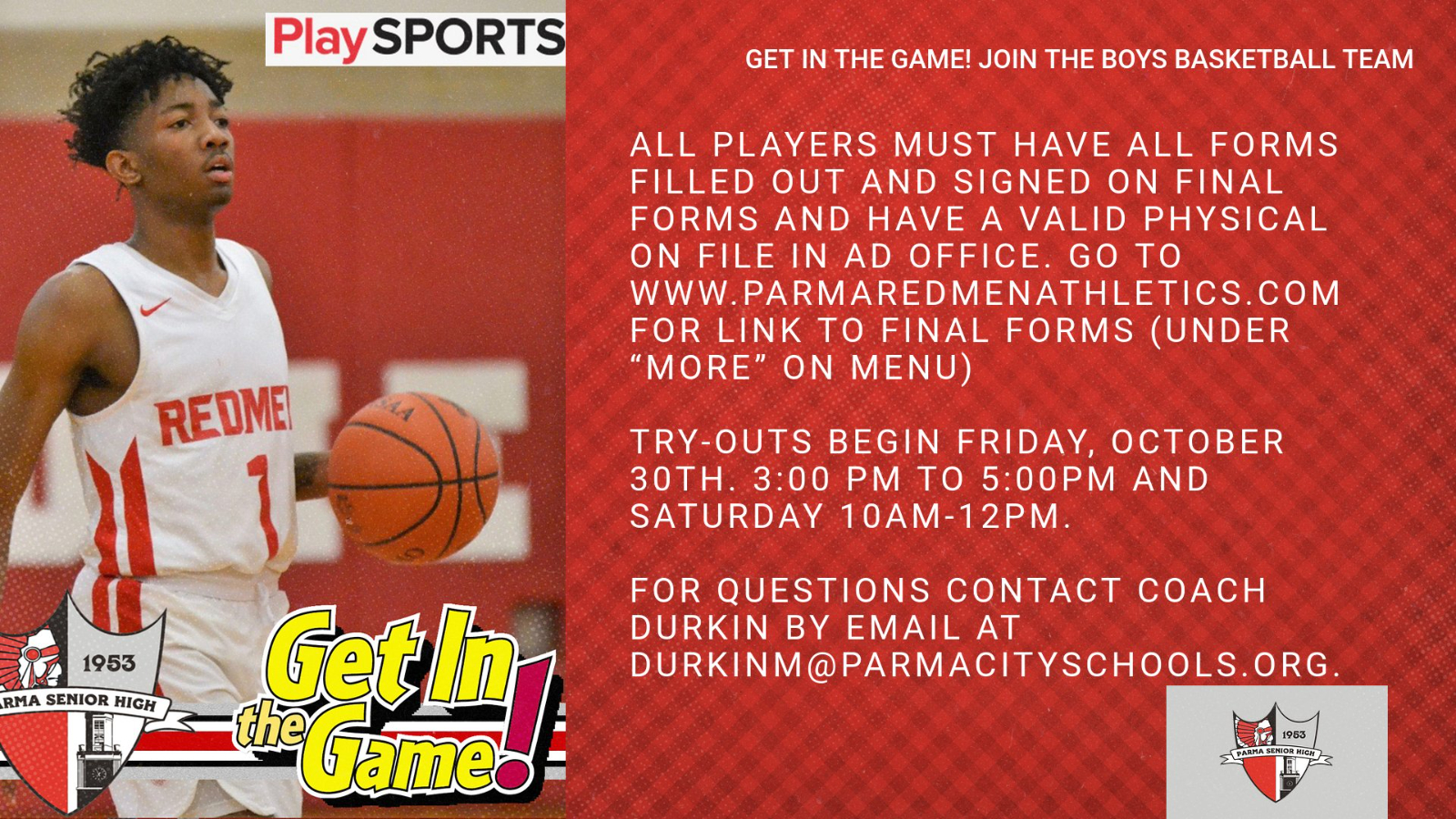 Parma Senior - Team Home Parma Senior Redmen Sports