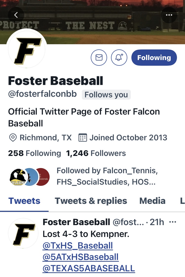 Foster - Team Home Foster Falcons Sports