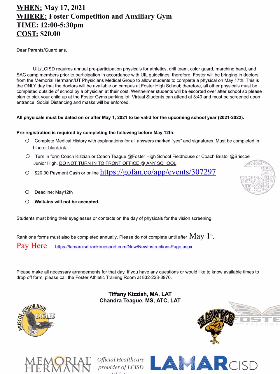 Foster - Team Home Foster Falcons Sports