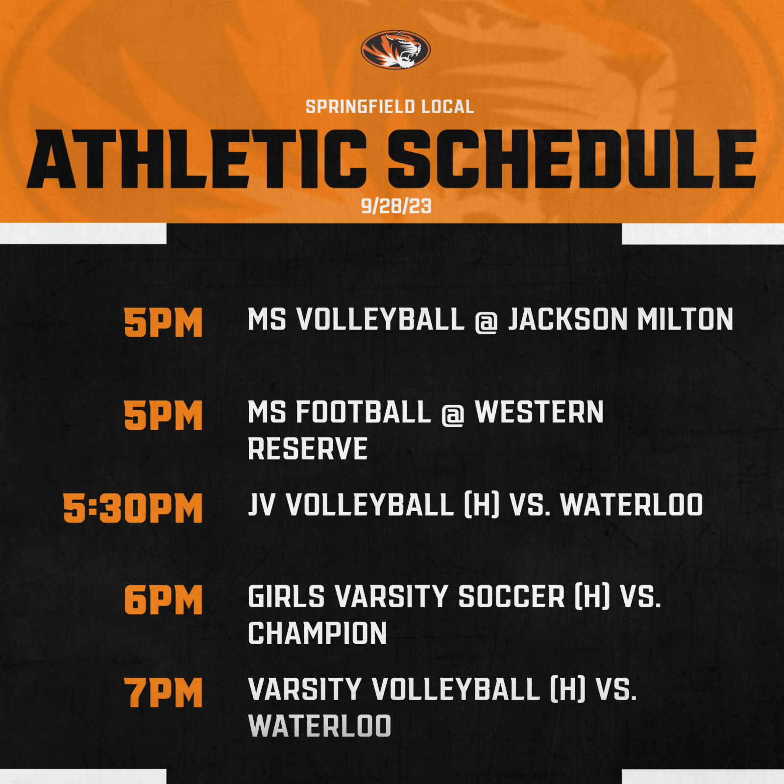 Springfield Local - Team Home Springfield Local Tigers Sports