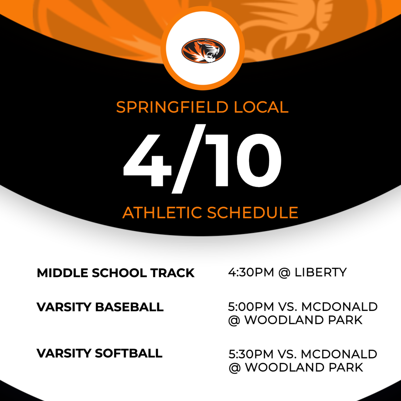 Springfield Local - Team Home Springfield Local Tigers Sports