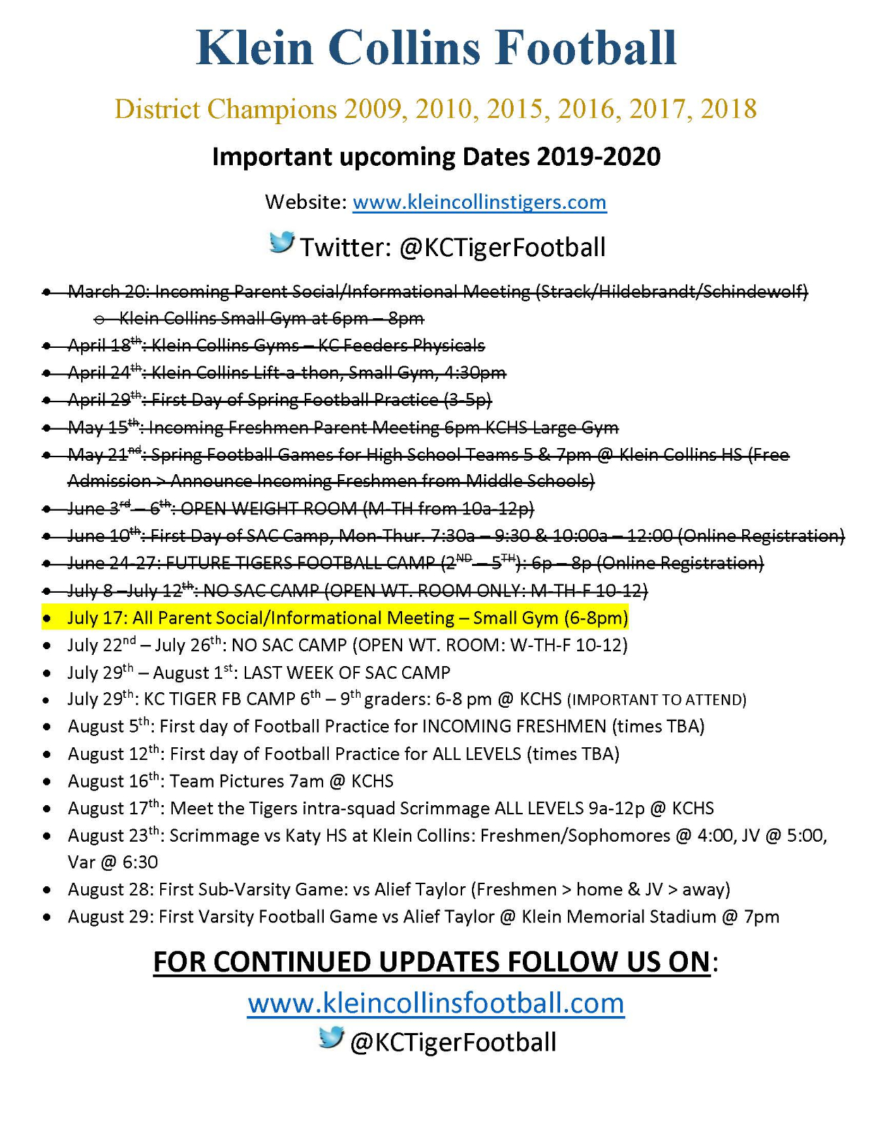 Klein Collins - Team Home Klein Collins Tigers Sports