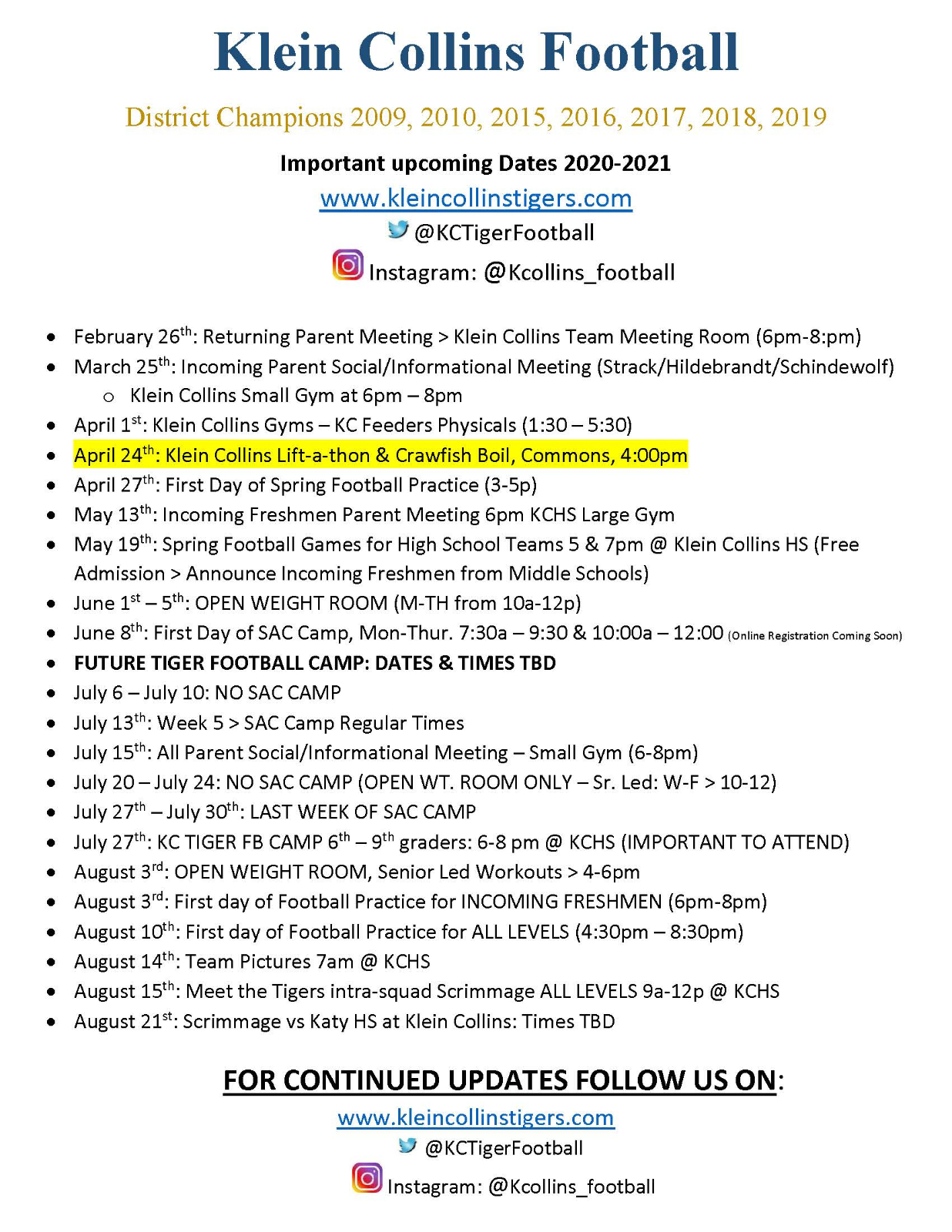 Klein Collins - Team Home Klein Collins Tigers Sports