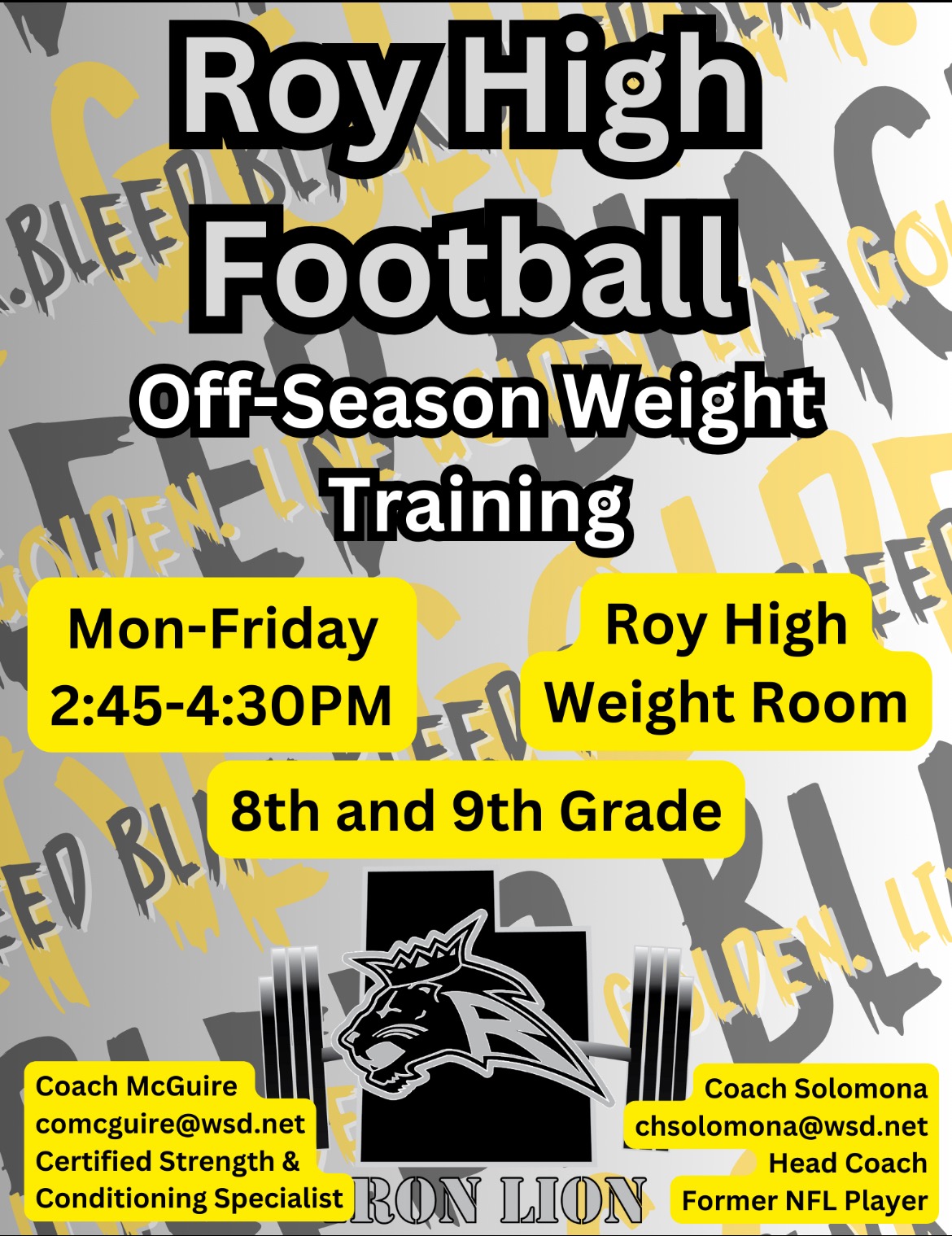 Roy - Team Home Roy Royals Sports