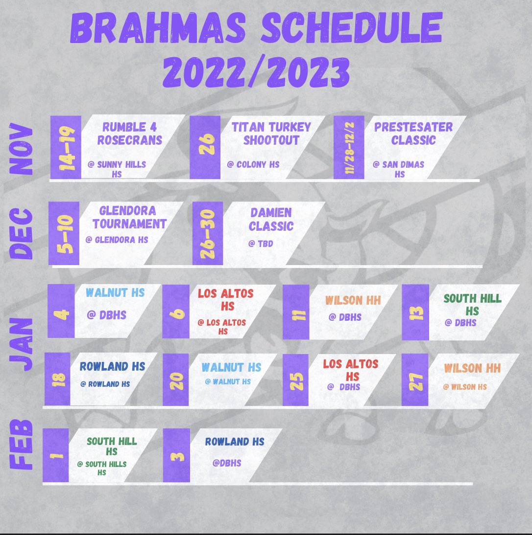 Diamond Bar - Team Home Diamond Bar Brahmas Sports