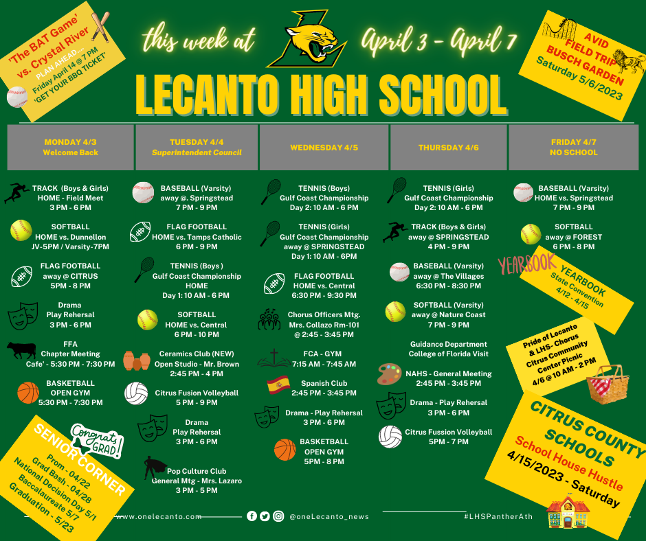 Lecanto - Team Home Lecanto Panthers Sports