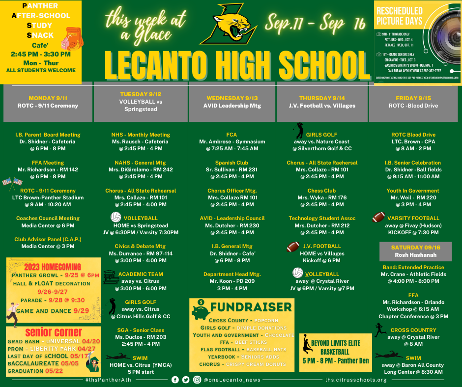 Lecanto - Team Home Lecanto Panthers Sports