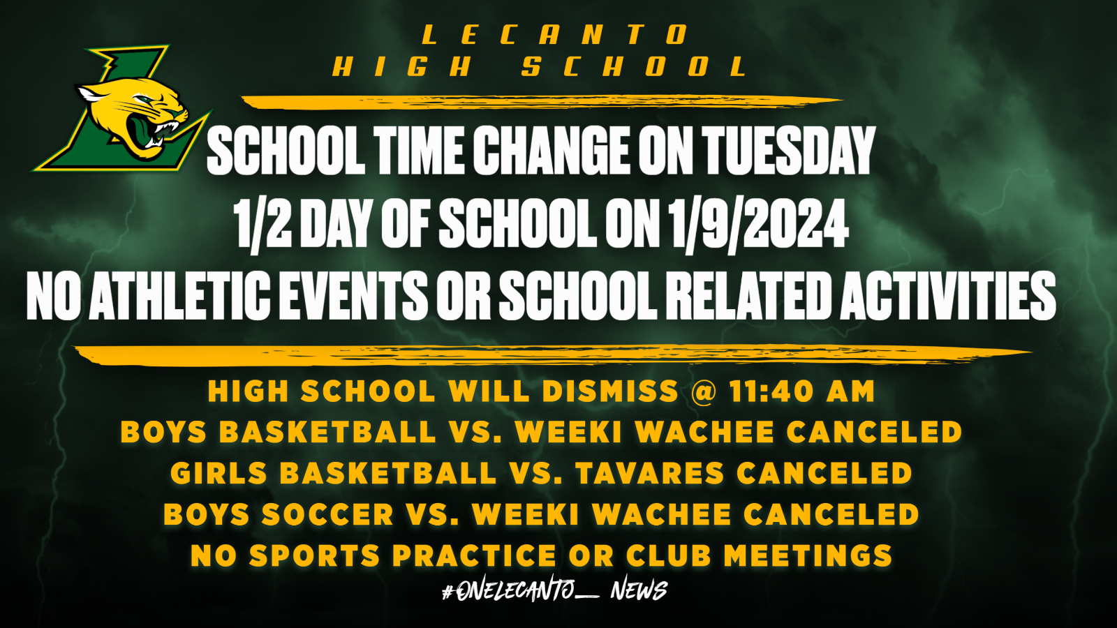 Lecanto - Team Home Lecanto Panthers Sports