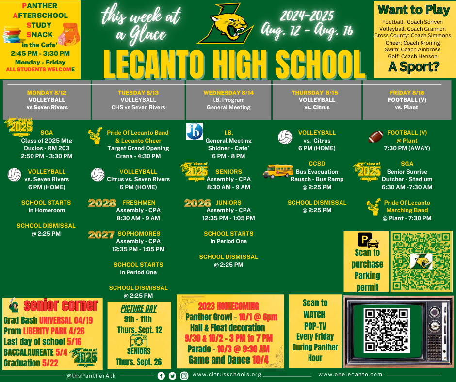 Lecanto - Team Home Lecanto Panthers Sports