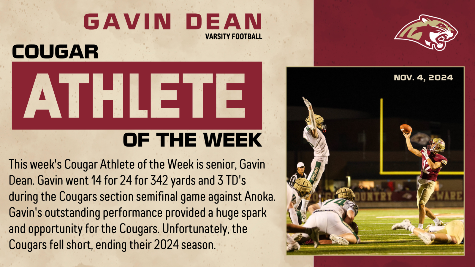 Lakeville South - Team Home Lakeville South Cougars Sports