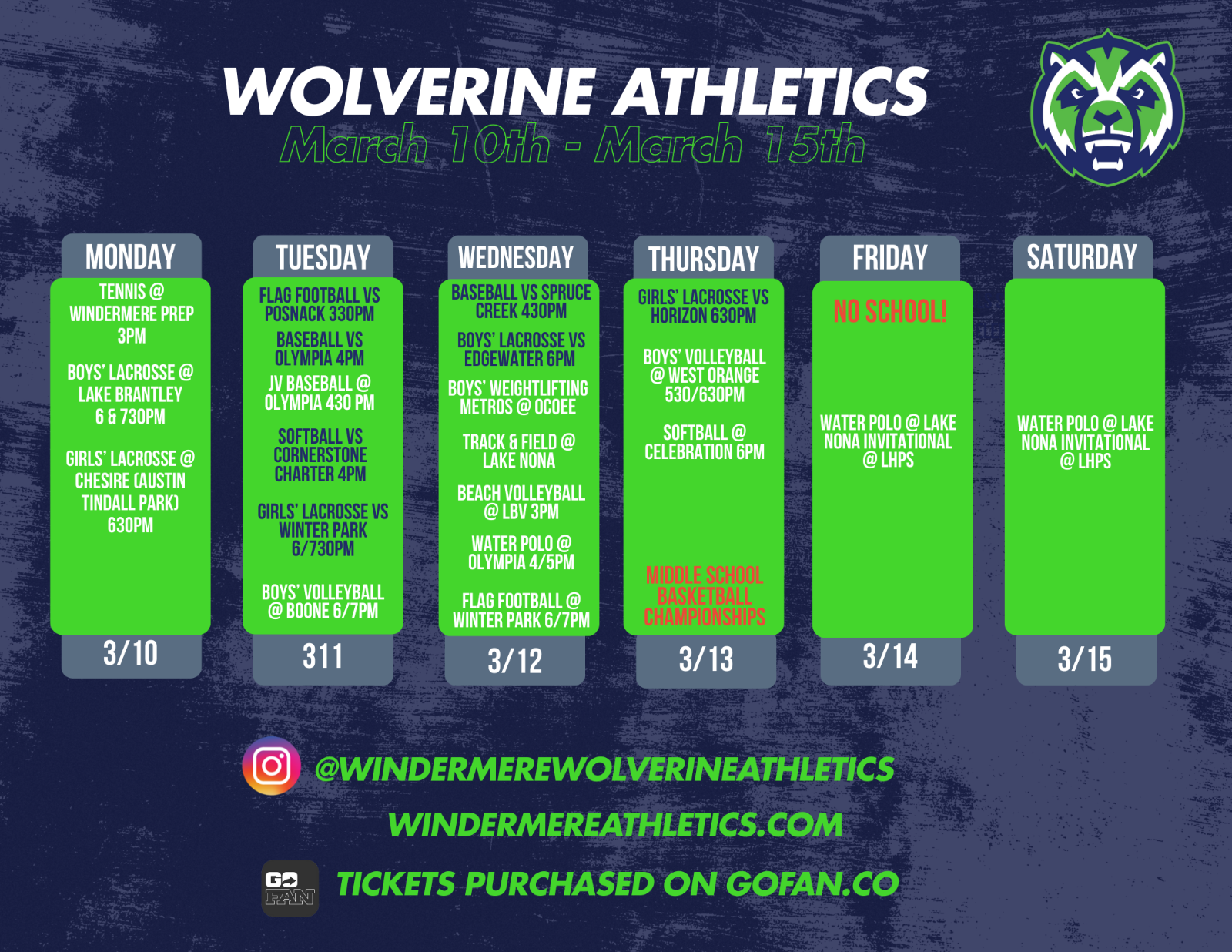 Windermere - Team Home Windermere Wolverines Sports