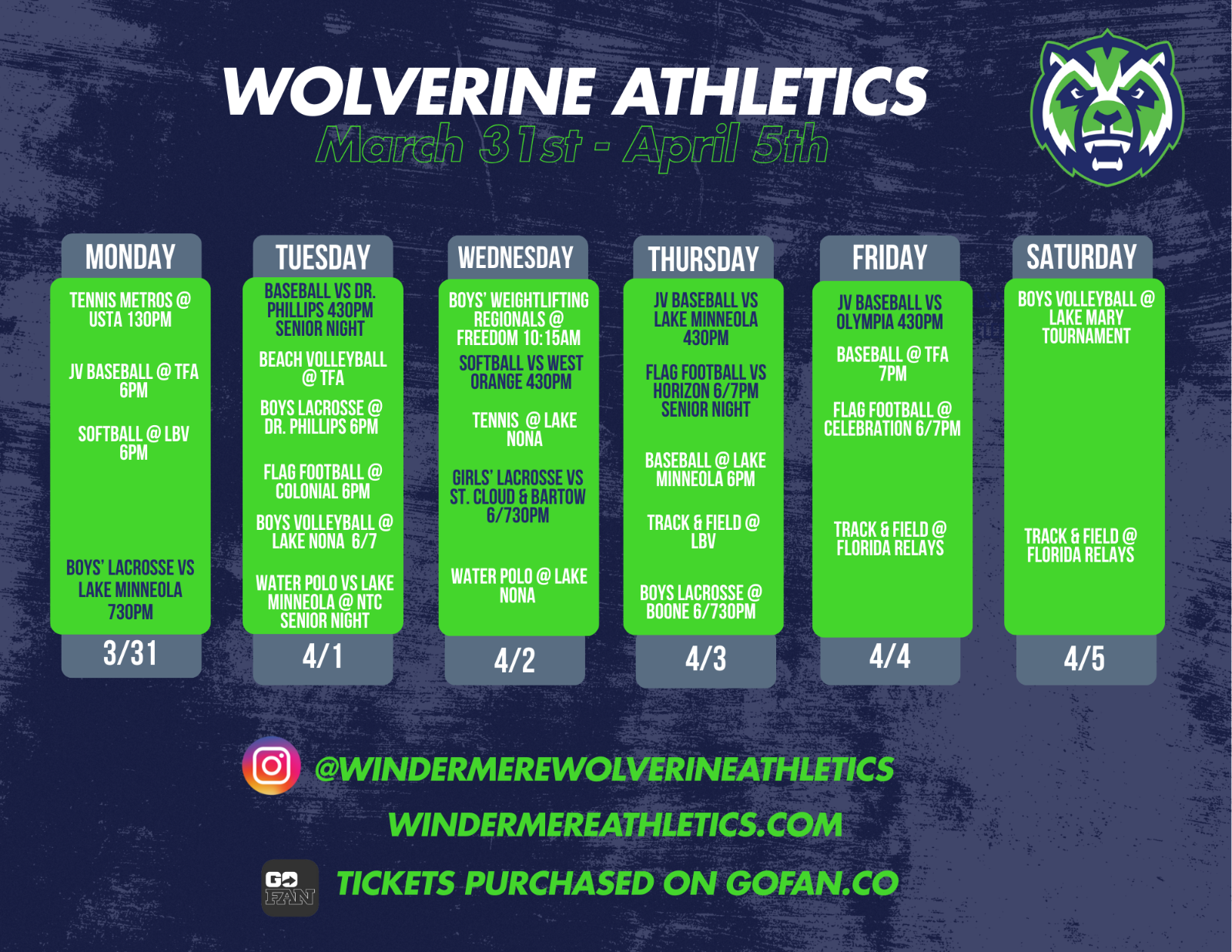 Windermere - Team Home Windermere Wolverines Sports