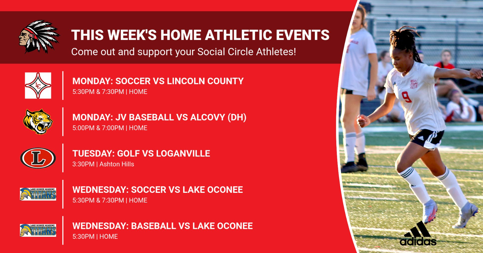 Social Circle - Team Home Social Circle Redskins Sports