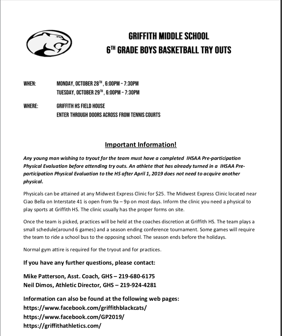 Griffith - Team Home Griffith Panthers Sports