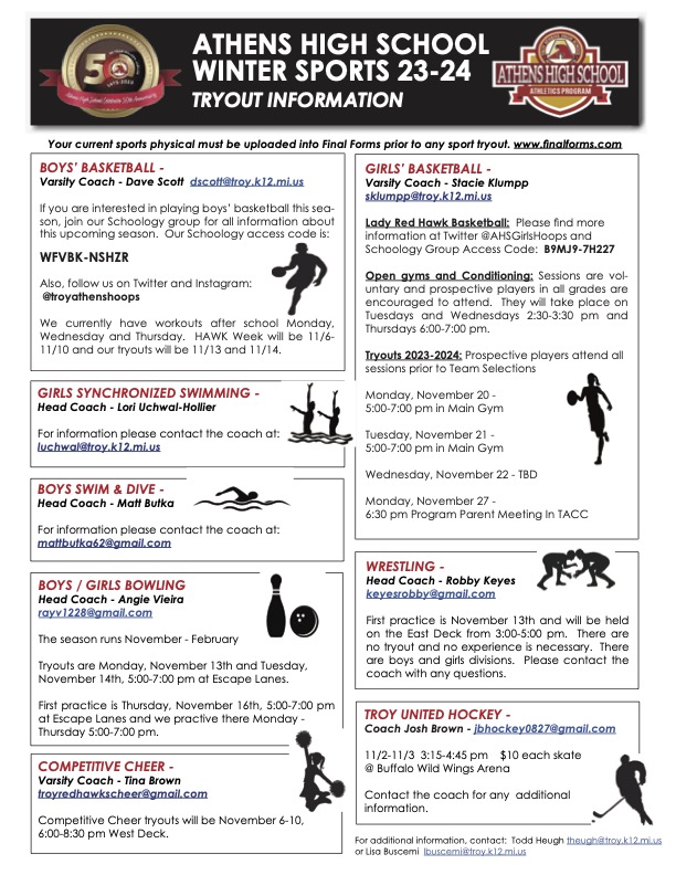 Troy Athens - Team Home Troy Athens Red Hawks Sports