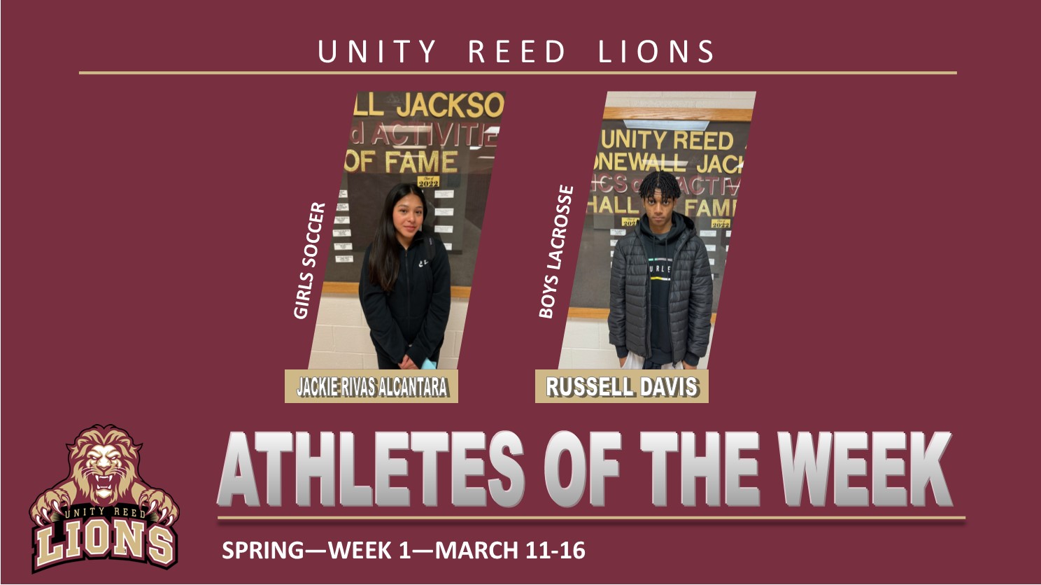 Unity Reed - Team Home Unity Reed Lions Sports