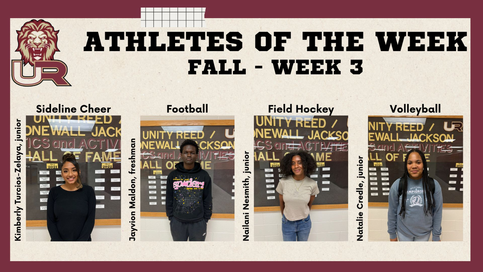 Unity Reed - Team Home Unity Reed Lions Sports