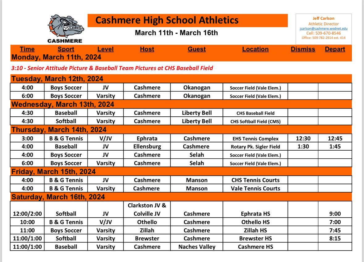 Cashmere - Team Home Cashmere Bulldogs Sports