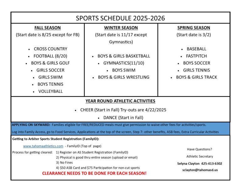 Tahoma Bears - Official Athletic Website – Maple Valley, WA