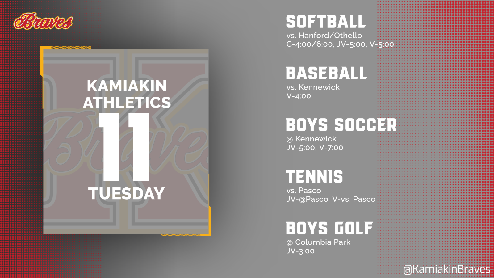 Kamiakin - Team Home Kamiakin Braves Sports