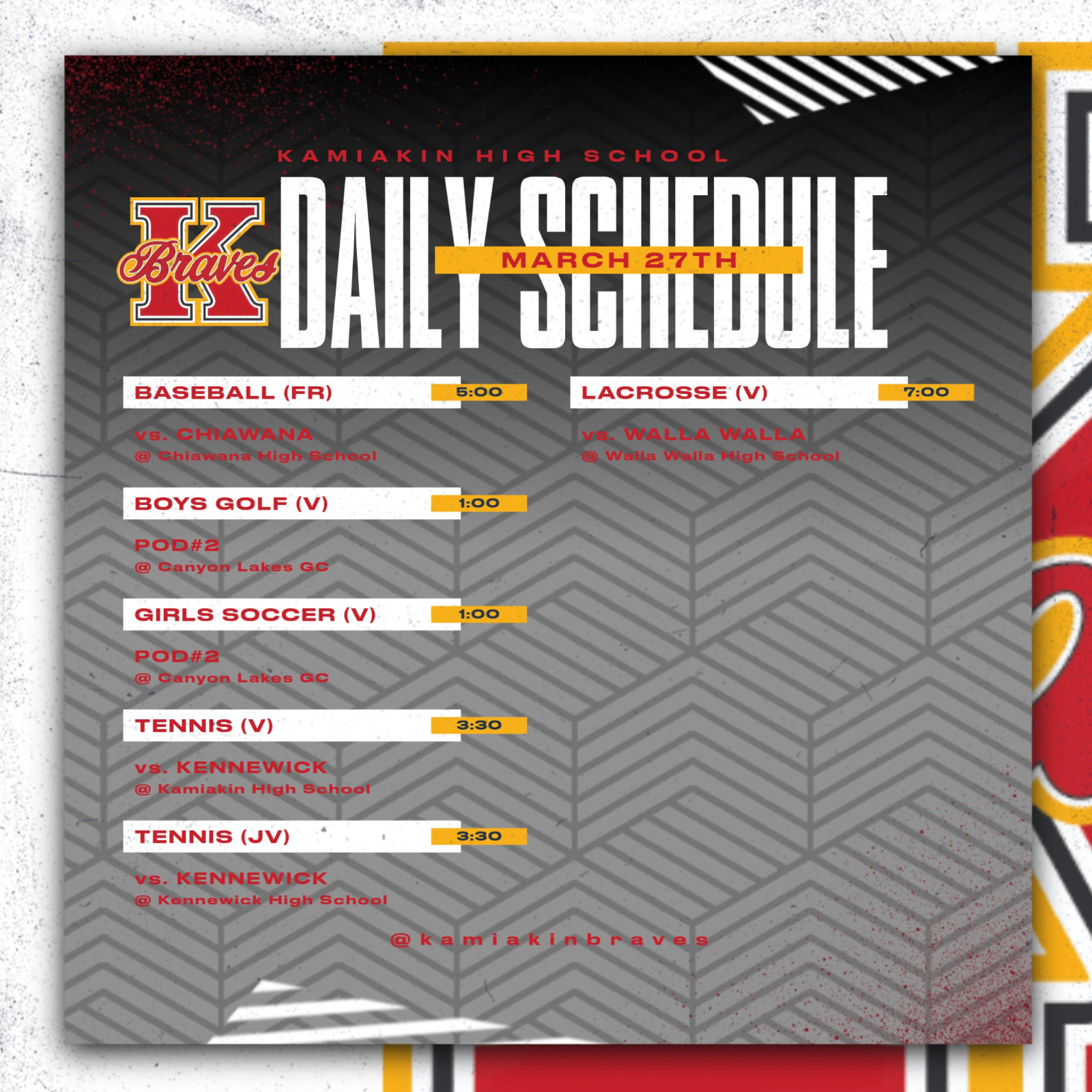 Kamiakin - Team Home Kamiakin Braves Sports