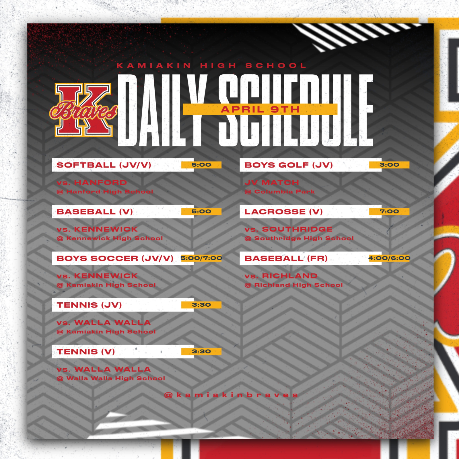 Kamiakin - Team Home Kamiakin Braves Sports