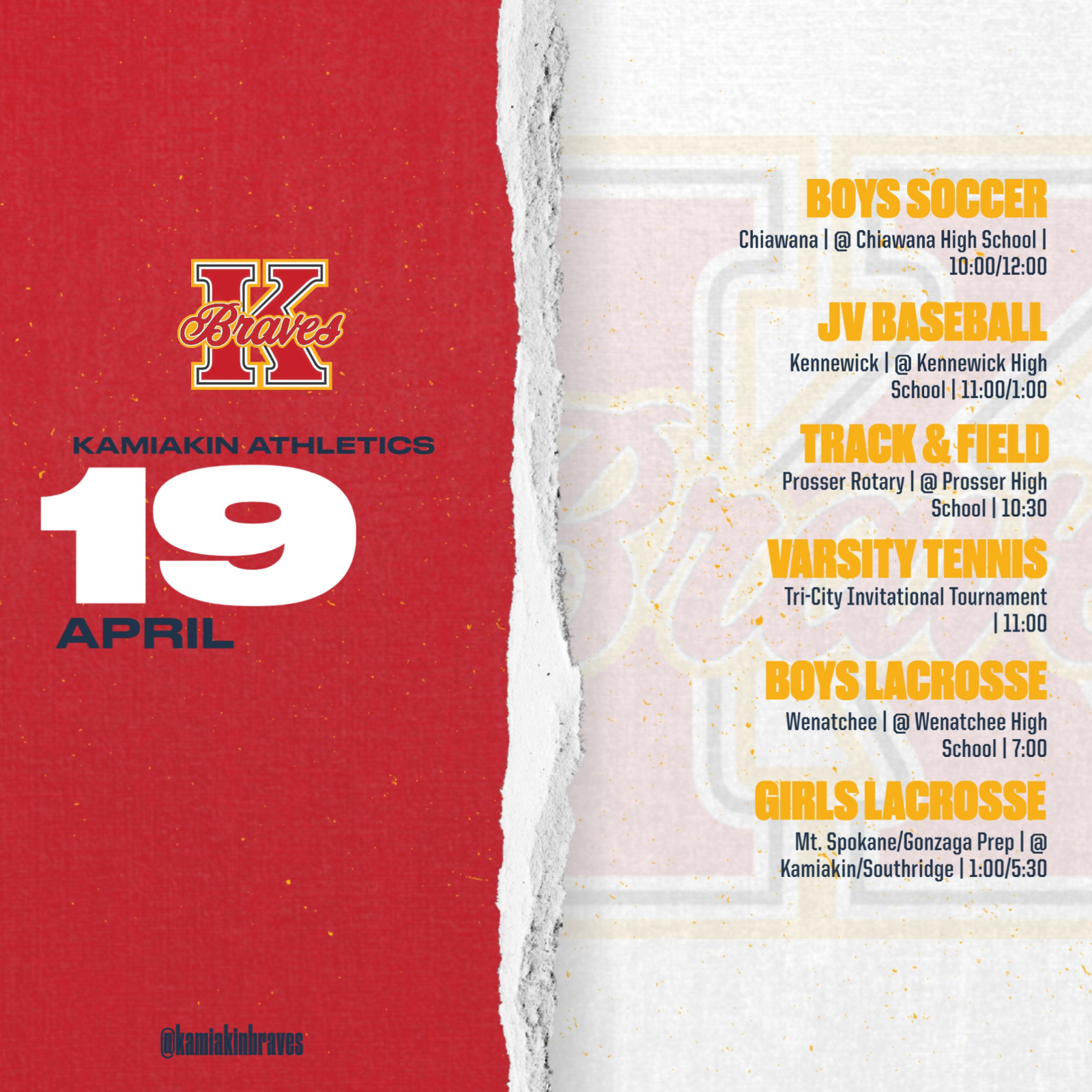 Kamiakin - Team Home Kamiakin Braves Sports