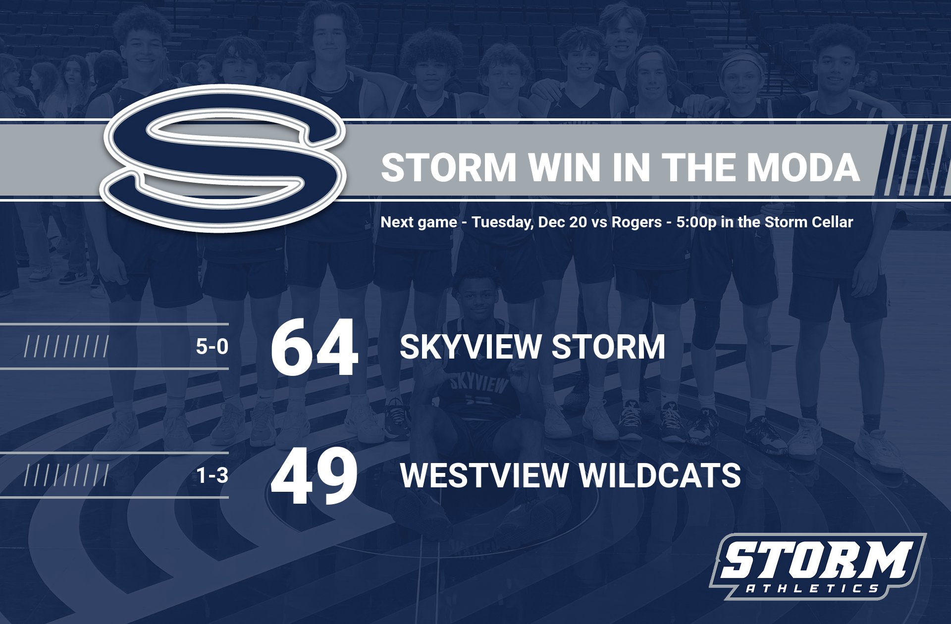 Skyview - Team Home Skyview Storm Sports
