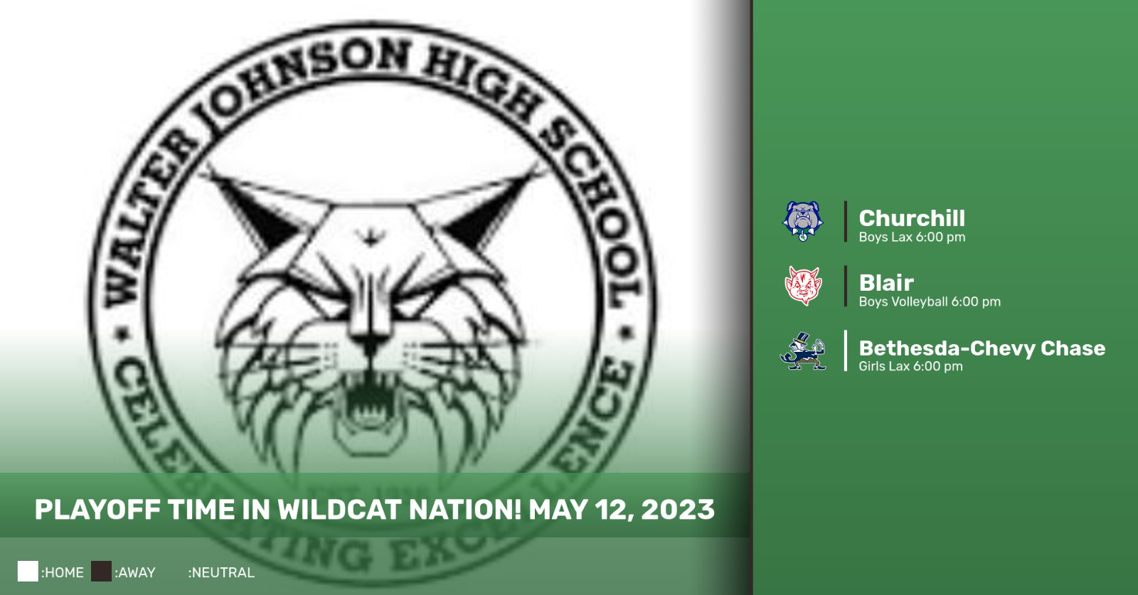 Walter Johnson - Team Home Walter Johnson Wildcats Sports