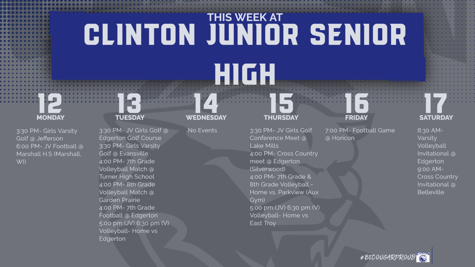 Clinton - Team Home Clinton Cougars Sports