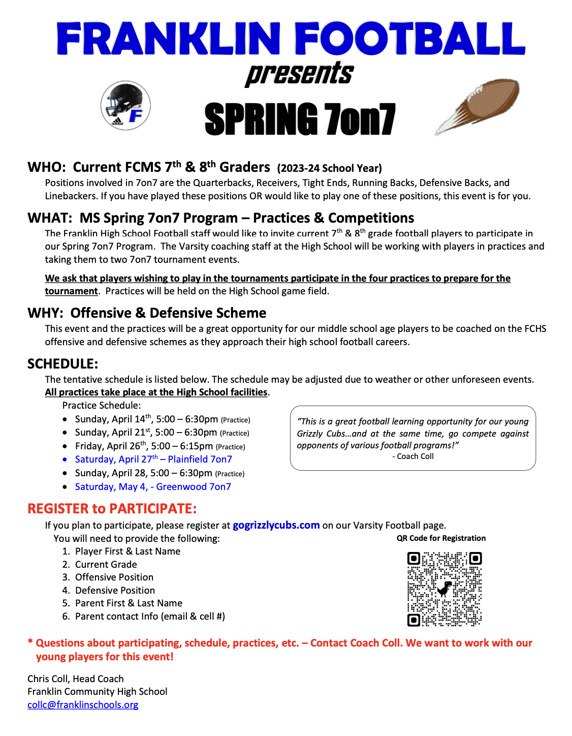 Franklin - Team Home Franklin Grizzly Cubs Sports