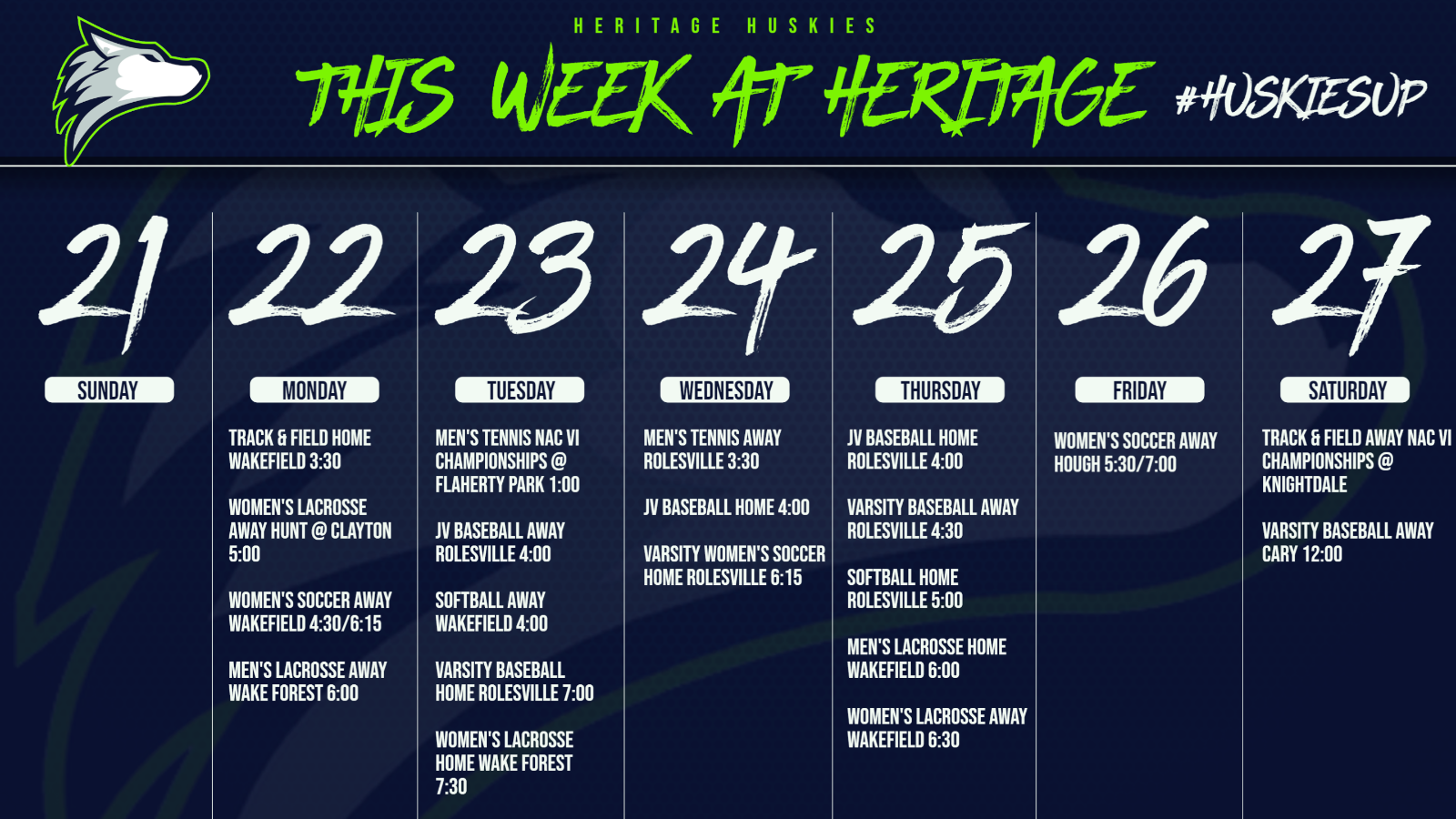 Heritage - Team Home Heritage Huskies Sports