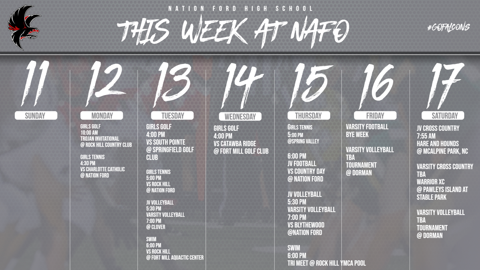 Nation Ford Falcons - Official Athletic Website – Fort Mill, SC