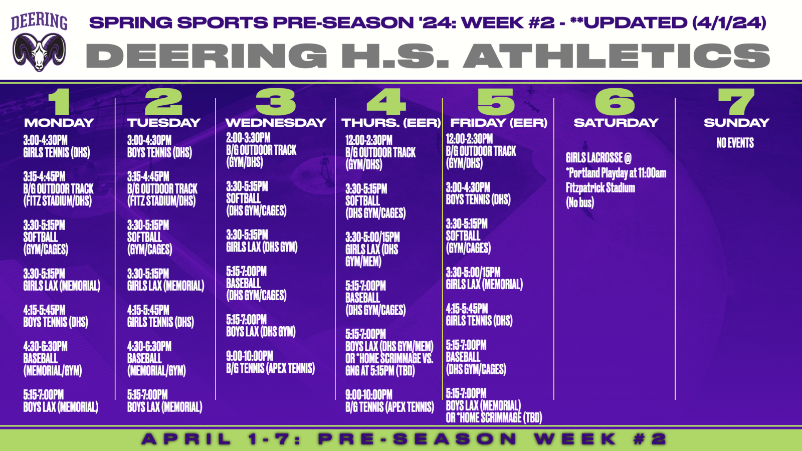 Deering - Team Home Deering Rams Sports