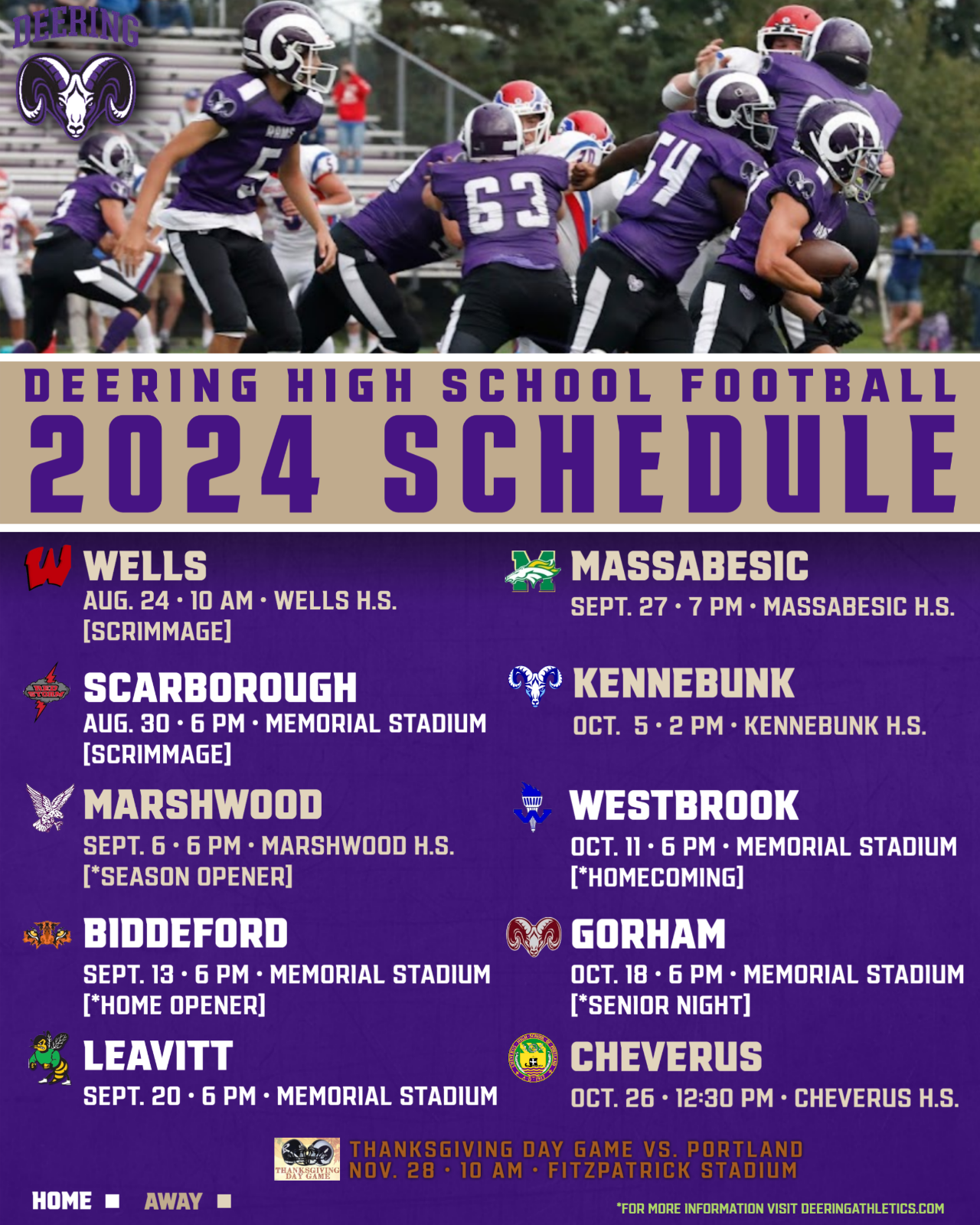 Deering - Team Home Deering Rams Sports