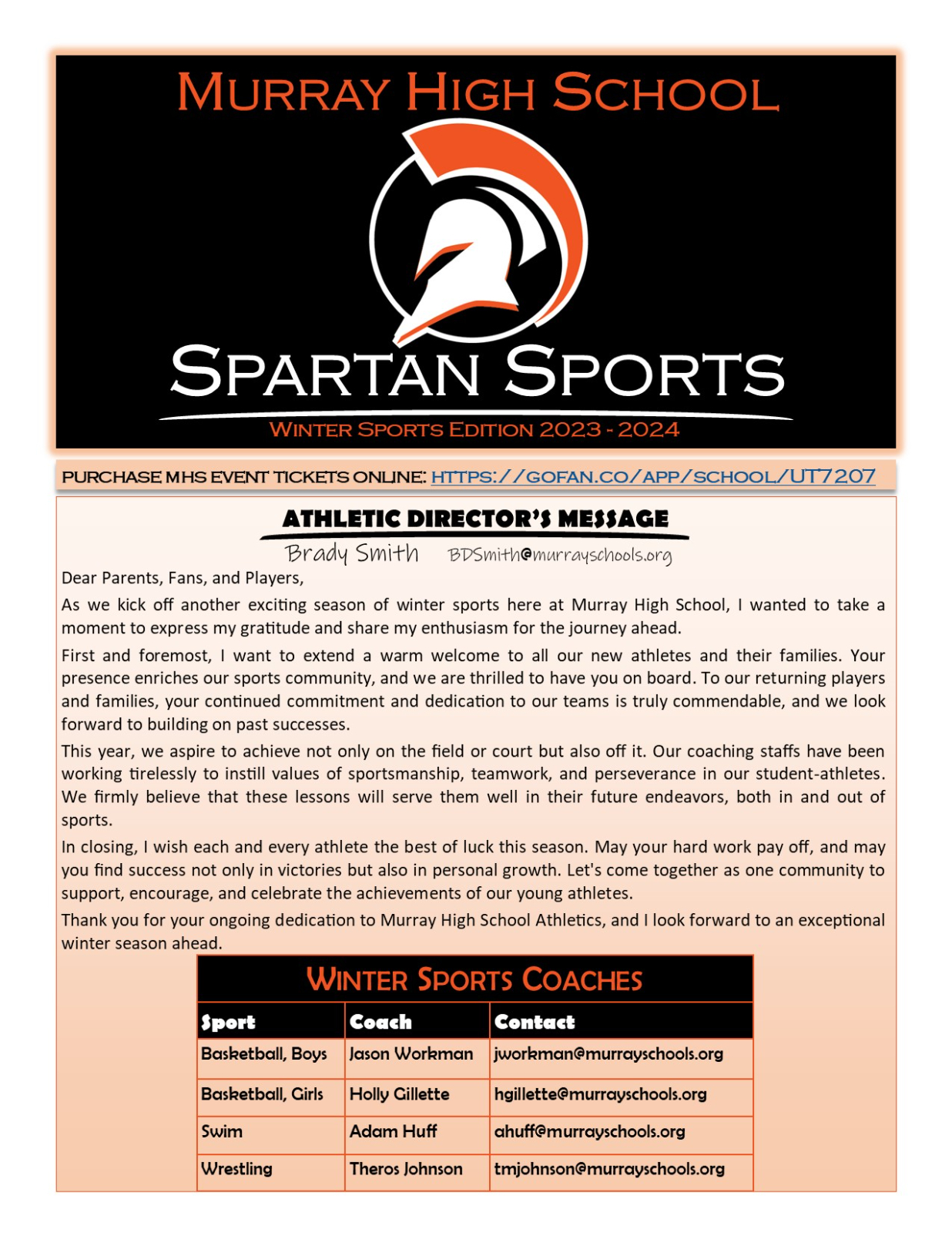 Murray - Team Home Murray Spartans Sports