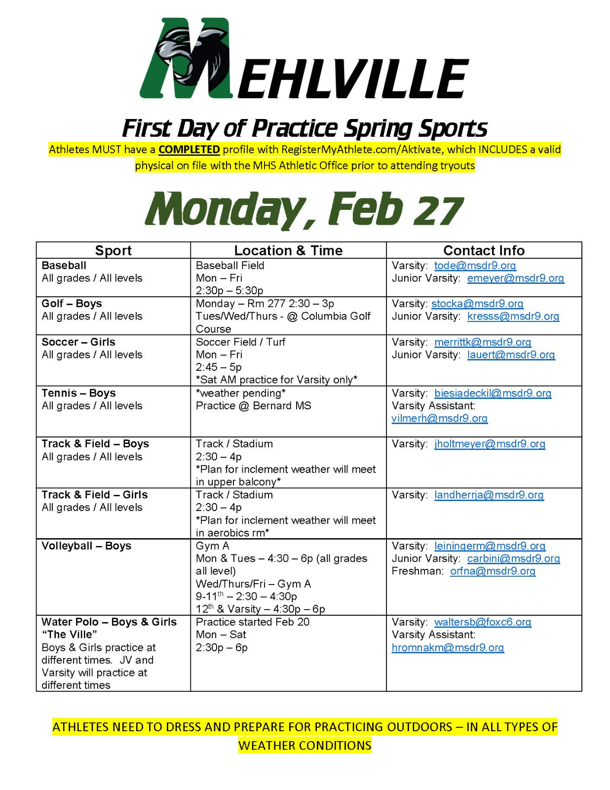 Mehlville - Team Home Mehlville Panthers Sports